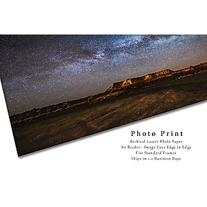 Night Sky Photography Print (Not Framed) Picture of Milky Way Above Mesa in Arizona Desert Space Wall Art Southwestern Decor (11" x 14")