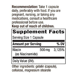 Nature's Way Niacinamide 500mg, Pack of 3