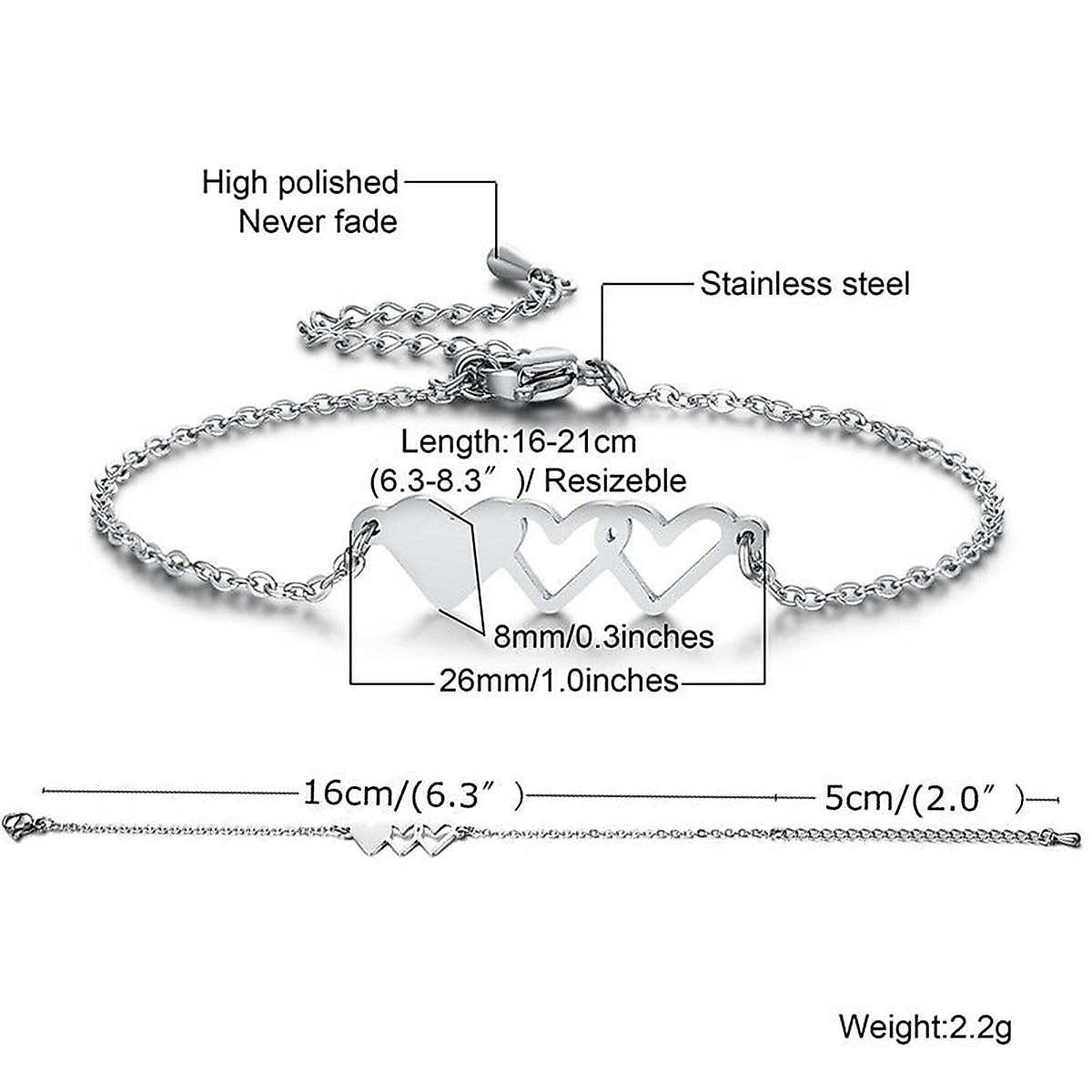 Best Friend Bracelet For 3 Sister Jewelry Bangle Gift Friendship (3 sister bracelet)