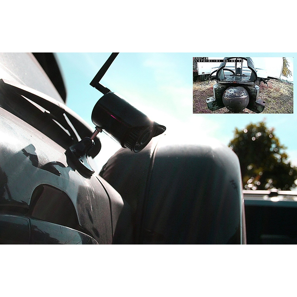 NUCAM 32GB Wireless Portable Magnetic Base Battery Powered RV/Trailer/Truck Hitch Backup Camera NuCam WR Surveillance IP Camera w. 1/4"-20 UNC Hole, Motion Detection Recording Night Vision