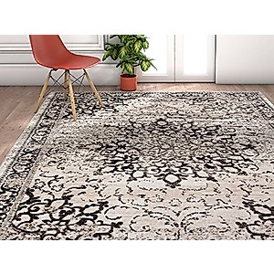 Well Woven Amba Sultana Traditional Distressed Oriental Grey Area Rug 7'10" x 9'10"