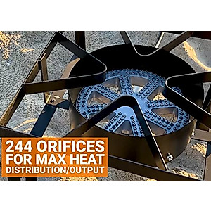 Flame King Heavy Duty 200K BTU, 0-20 PSI, Propane Gas Single Burner Bayou Cooker Outdoor Stove for Home Brewing, Turkey Fry, Maple Syrup Prep, Cajun Cooking