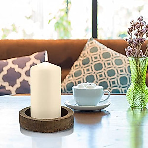 Stonebriar SB-SP-3548A Tall 3 x 6 Inch Unscented Ivory Pillar Candle Set, Set of 6, 3x6