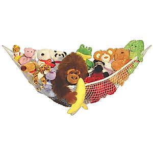 Baby Buddy Up and Away Kids Stuffed Animal Hammock Storage Organizer, Organizers and Storage for Baby Items, Display and Organize Children's Stuffed Animals, Stretches Up to 5 Feet, White, Pack of 1
