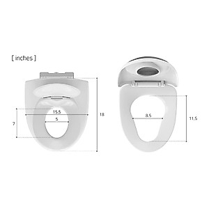 DURI 3.0 Toilet Seat with Built in Potty Training Seat, Slow-Close, Toilet Training Potty Seat, Removable (Sky)