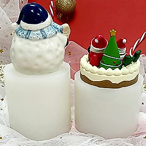 Home Interior Ornament Silicone Rubber Christmas Snowman Candle Mould Delicate Baby Props Photography Gifts for Girls