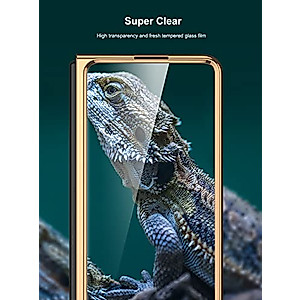 SHIEID Samsung Z Fold 3 Case with Screen Protector, Z Fold 3 Case Ligth Luxury Customization Tempered Glass Phone Case Protective Cover for Samsung Galaxy Z Fold 3 5G, Mechanic