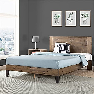 ZINUS Tonja Wood Platform Bed Frame with Headboard / Mattress Foundation with Wood Slat Support / No Box Spring Needed / Easy Assembly, King