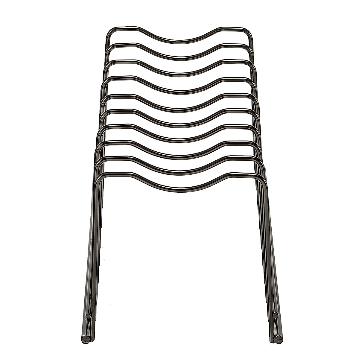 Pan/Pot Lids Holder Organizer, Kitchen Storage Rack for Cutting Board, Baking Sheet, Skillet Lid in Cupboard/ Cabinet on Countertop, Stainless Steel (Satin Nickel, 1)