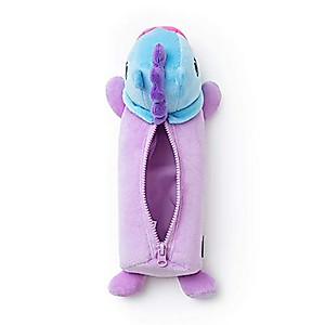 BT21 MANG Character Soft Plush Stuffed Animal Cute Pencil Case Pouch, Purple/Blue