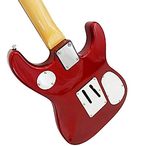 Sawtooth 6 String ES Hybrid Electric Guitar Designed by Michael Angelo Batio w Gig Bag and Accessories, Left-Handed Blood Red Sparkle (ST LH FL-BRS-KIT)