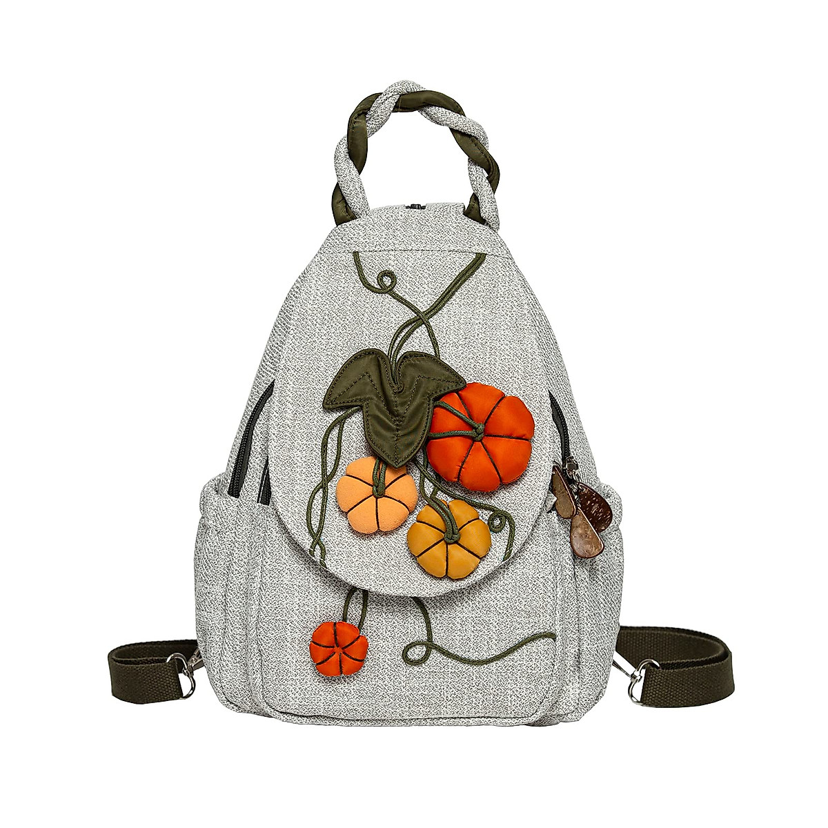 Casual Canvas Backpack，Hand-woven ladies backpack，Convertible Multifunctional Straps Ladies Shoulder Chest Bag（Everything is fine backpack）
