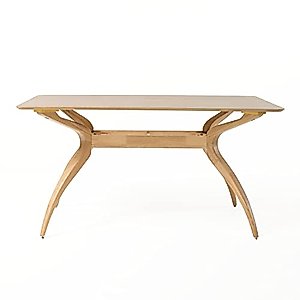 Christopher Knight Home Salli Wood Dining Table, Natural Oak Finish
