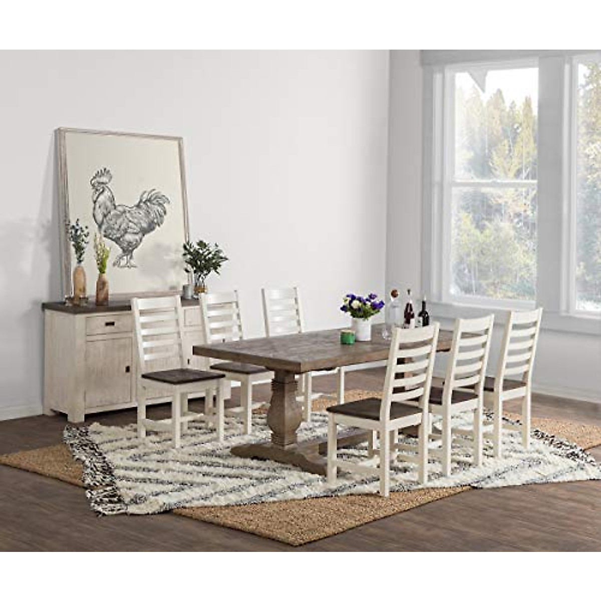 Kosas Home Quincy Dining Tables, Desert Gray Finish