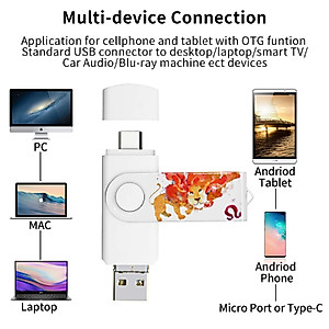 AVOMOCO 3.1 128gb 3in1 High Speed Photo Backup Stick for Android Phones Type C Tablets Devices,as Galaxy,LG,Google Pixel,Hua Wei,One Plus,Moto ect.