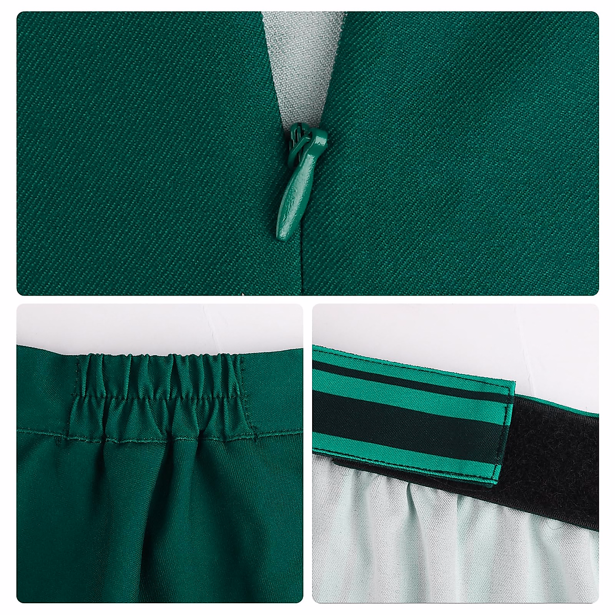 FOGHORN Women Haunted Mansion Costume Cast Member Maid Apron Dress with Headwear Halloween Ghost Cosplay Outfit (XL)