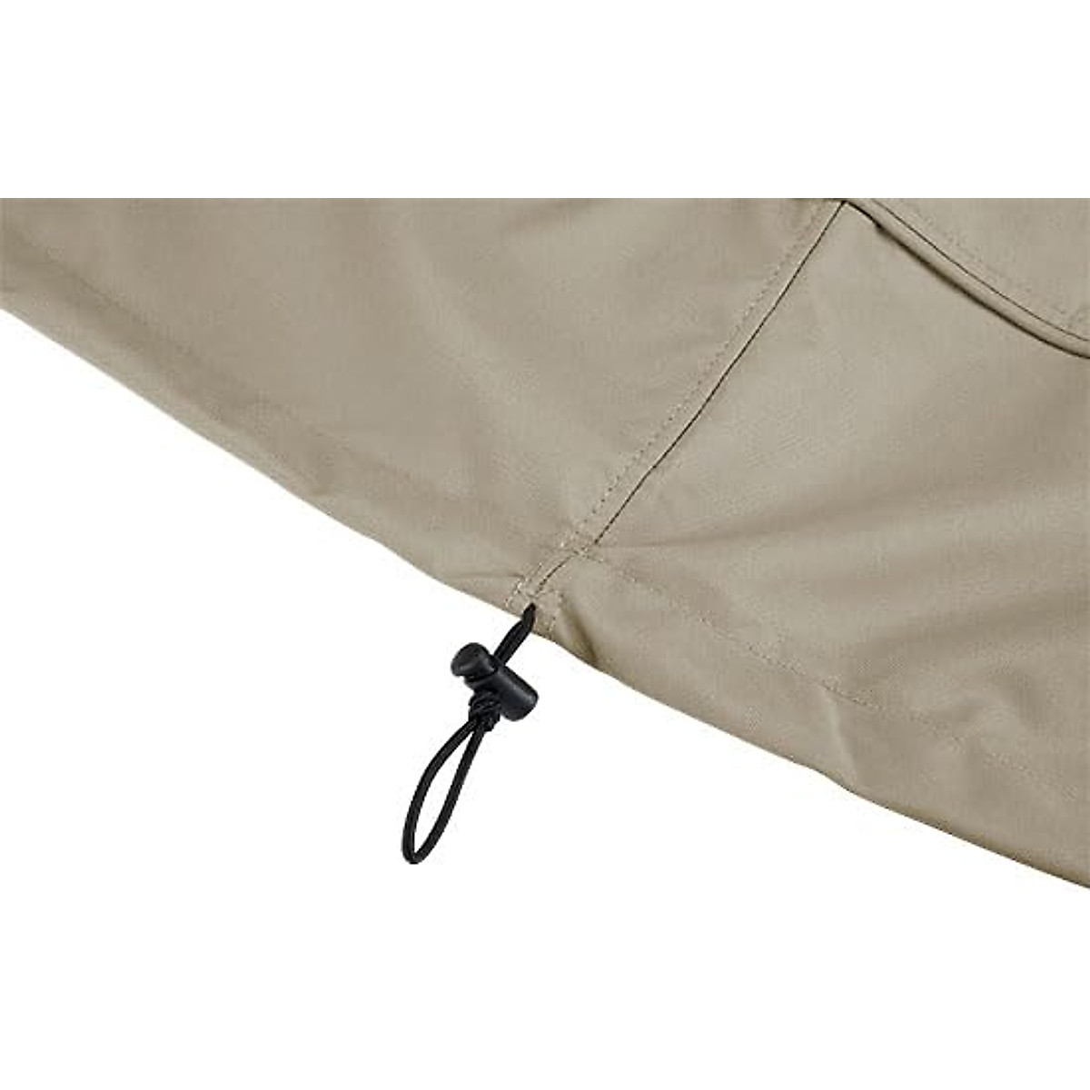 Eevelle Meridian Patio Oval Table Cover with Marine Grade Fabric - Waterproof Outdoor Table Cover - Furniture Set Covers for Dining Table - Easy to Install - (25"H x 72"L x 42"W, Khaki)