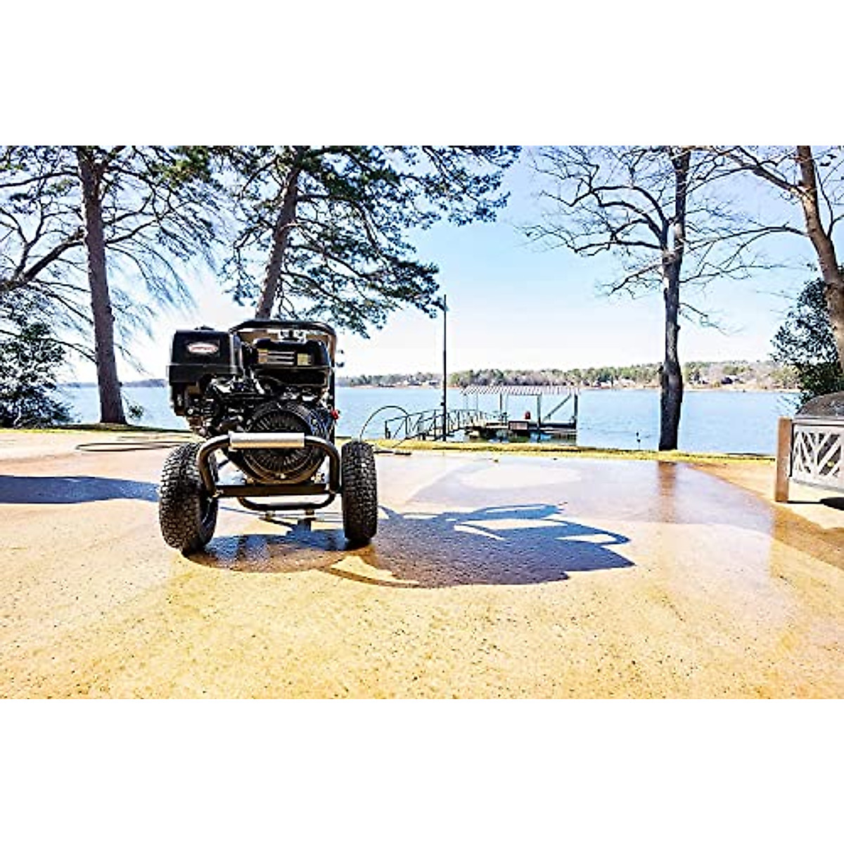 SIMPSON Cleaning PS4240 PowerShot 4200 PSI Gas Pressure Washer, 4.0 GPM, Honda GX390 Engine, Includes Spray Gun, 5 QC Nozzle Tips, 3/8-inch x 50-foot Monster Hose, (49-State)