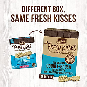Merrick Fresh Kisses Oral Care Dental Dog Treats for Small Dogs 15-25 lbs