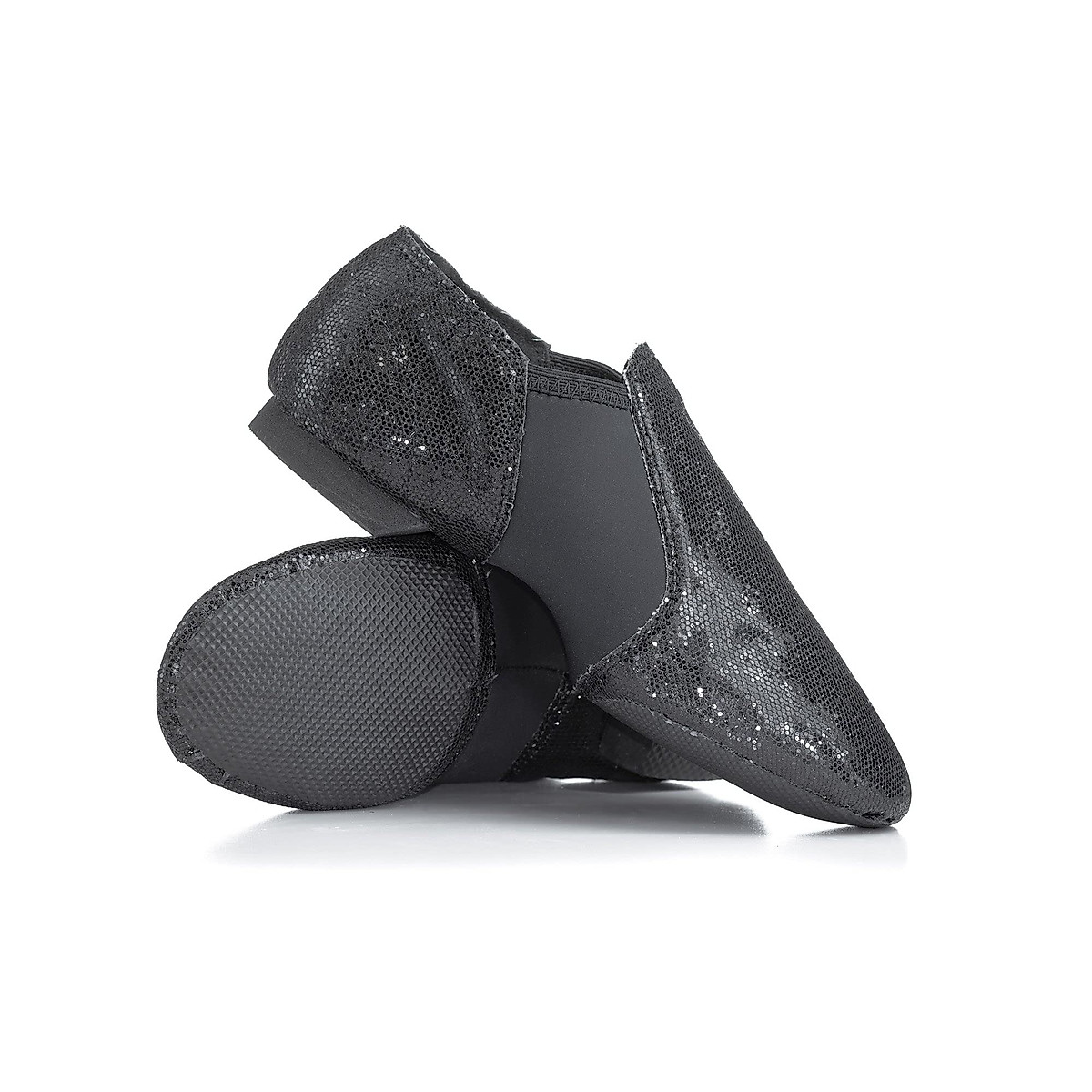 Double Platinum Womens Glitter Jazz Shoes Silver 04.5M Dazzle