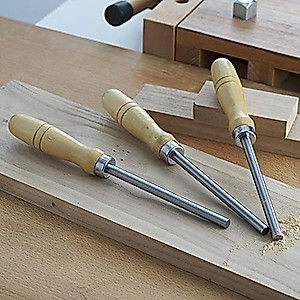 HERMIT TOOLS Cabinet Scraper Burnisher with 4 Piece Multi-Shaped Scraper Set 2 Rectangle 1 Curved (Convex and Concave) and 1 Gooseneck Scraper