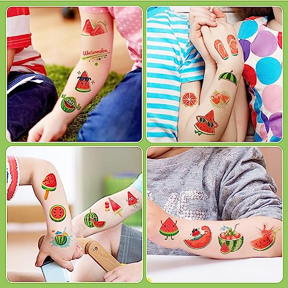 144PCS One in a Melon Temporary Tattoos Stickers for Watermelon Party Favor Birthday Party Decorations supplies Watermelon Goodie Bags Fillers Gifts for Boys Girls Kids