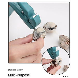 TorSor 2 Pack Clam Opener Tool Opening Knife Shucker with Beer Bottle Openers Function for Shell Shellfish Seafood Oyster Restaurant Party Picnic Kitchen