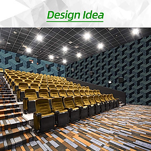 Acoustic Absorption Panels Zero Emission Sound Proofing Flame Retardant Panels, Use for Wall Decoration and Acoustic Treatment, 12 X 12 X 0.4 Inches 12 Packs (Snowy White)