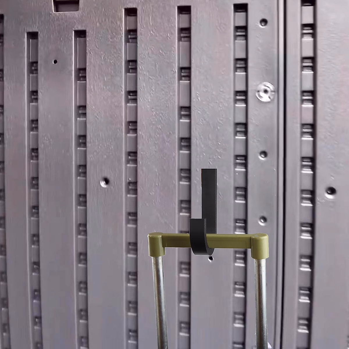 PrudoPex 2 PCS Storage Shed J Hook Compatible with Suncast/Crafstman Shed, Wall Mount Hanger Organizer for Organizing Tool, Ladders, Bulk Items, Ropes and More Accessories