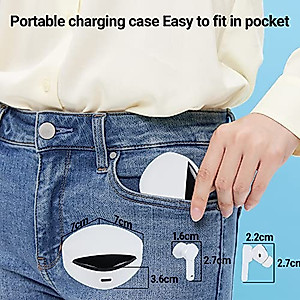 SUN RAIN Wireless Earbuds Bluetooth with Microphone Headphones 5.3 Noise Canceling 30H Playtime IPX5 Waterproof LED Power Display Headset Charging Case for Sports/Work/Game(White)