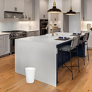 Hold N' Storage Small Open-Top Trash Can – Ideal for Kitchen, Office, Dorm, Bathroom – Compact Waste Bin for Tight Spaces – Perfect Bathroom Trash Bin – 10.5” x 7.5”, White