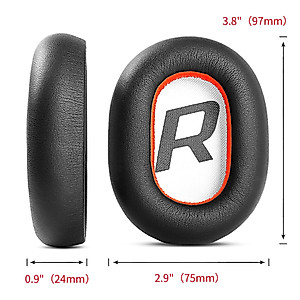 TaiZiChangQin Voyager 8200 UC Ear Pads Ear Cushions Replacement Compatible with Plantronics BackBeat Pro 2 / Voyager 8200 UC Headphone Protein Leather Earpads