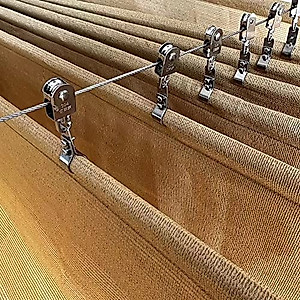 exproyzk Pergola Shade Cover Awning - Retractable Waterproof for Patio Deck - Slide on Wire Wave Shade Sail (Color : Sand, Size : 1.5x4m)