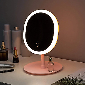 FQYYDD Illuminated Makeup Mirror Led Makeup Mirror Usb Touch Stand Up Adjustable 1Pcs