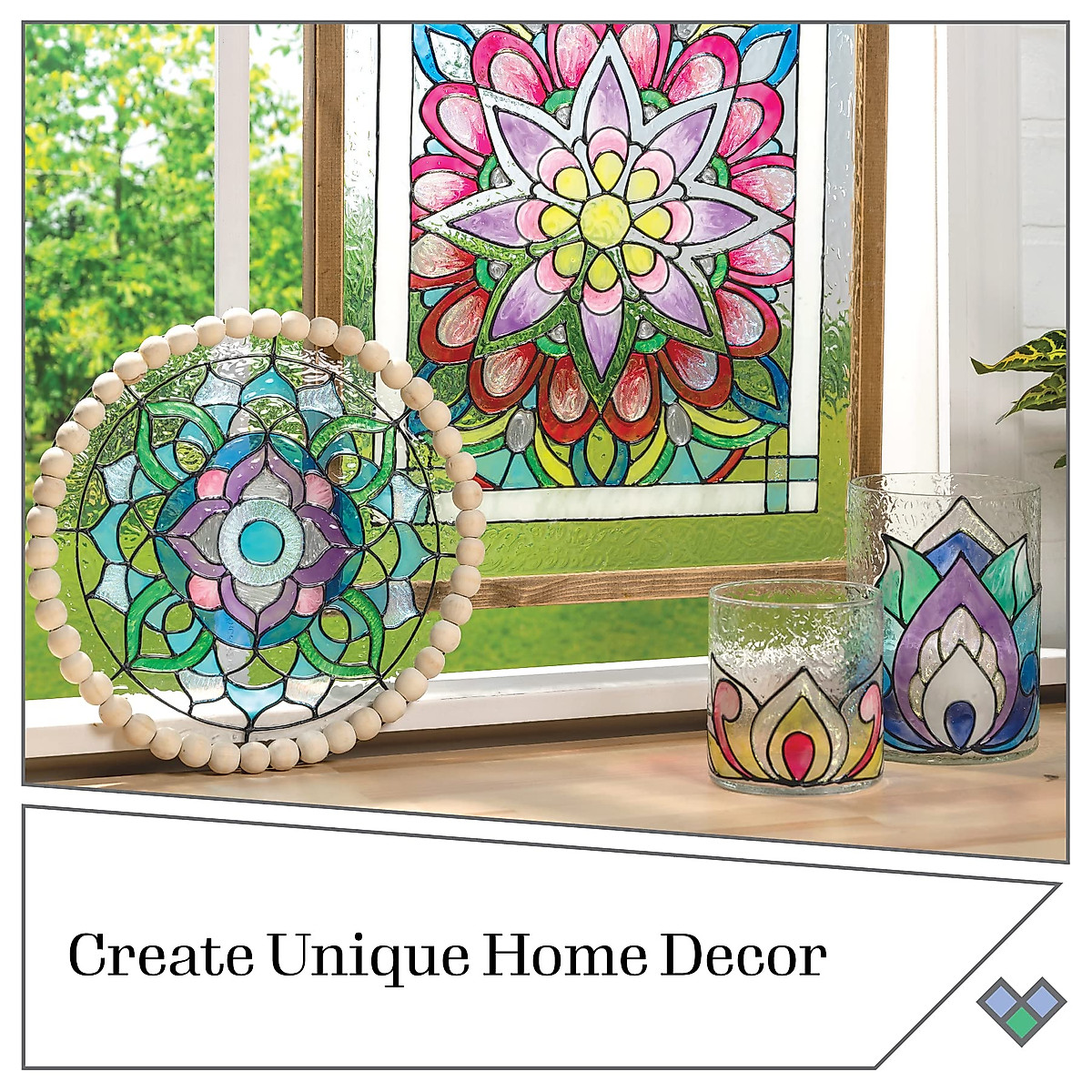 Gallery Glass, 4 Piece Tool Set Perfect for Stained Glass DIY Arts and Crafts, 19739, Multi-Color