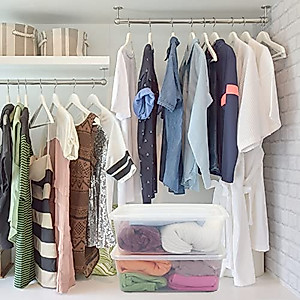 Begale 2-Pack 16 L Plastic Storage Boxes, Clear Storage Bins