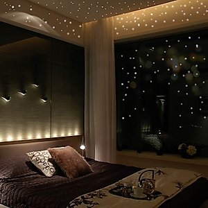 Keepfit 2 Pack Glow in The Dark Star Wall Stickers 407 Pcs Round Dot Luminous Kids Room Decor