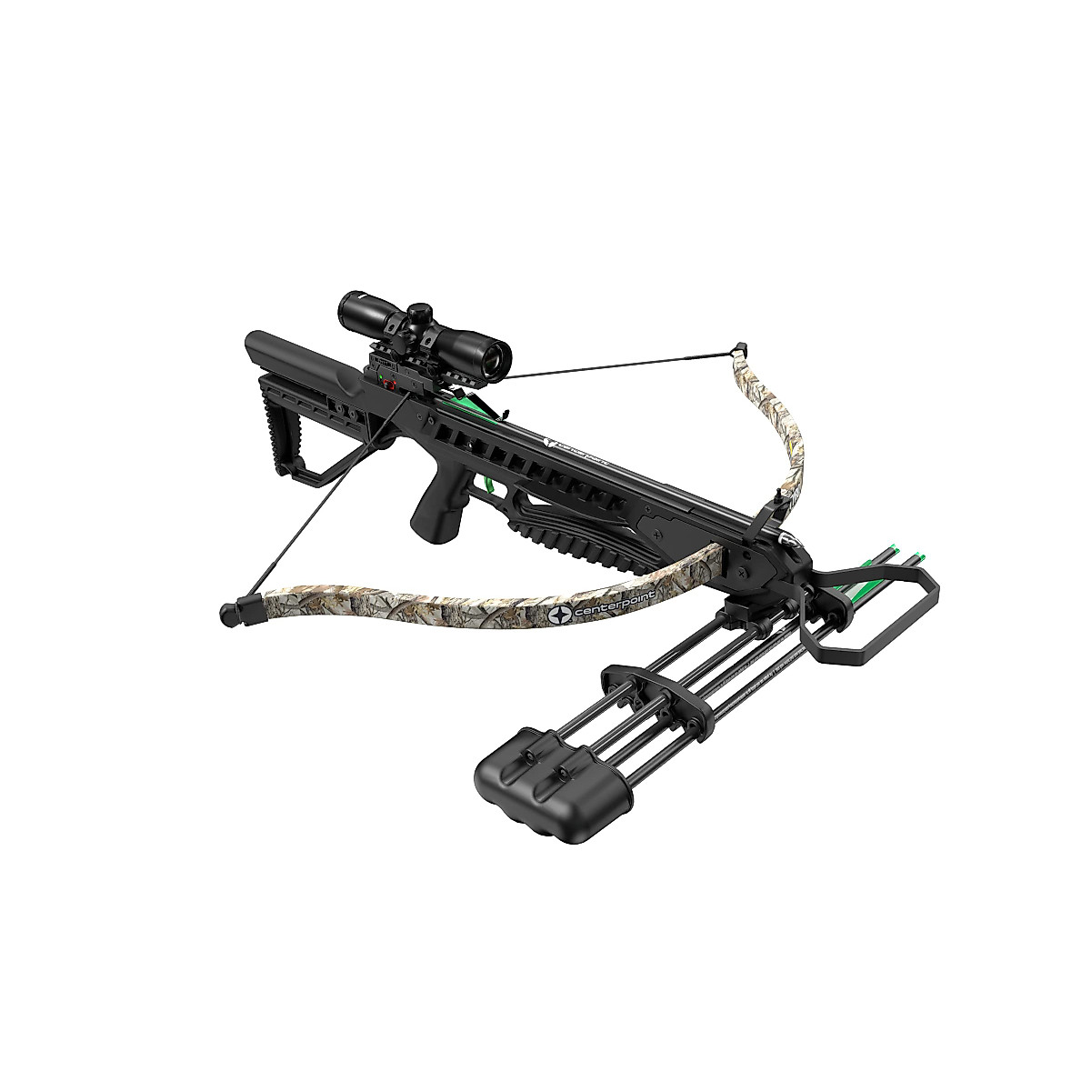 CenterPoint Tyro 4X Recurve Crossbow Package With 4x32mm Scope, Camo