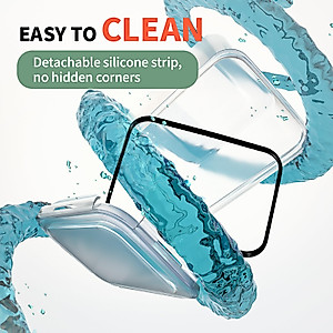 MINDEKA 24 Pieces Large Food Storage Containers, Plastic Food Container Set with Lid for Kitchen Storage Stackable & Nested Airtight Lunch Box for Cereal Fruit Leftover Freezer Microwave Safe