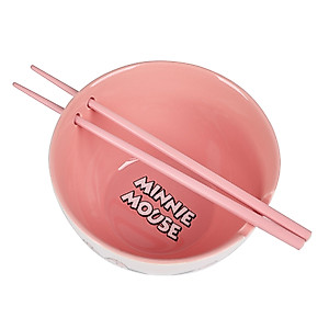 Bioworld Disney Minnie Mouse On-the-Go Ramen Bowl with Chopsticks