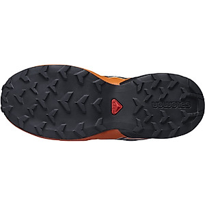 Salomon Speedcross Trail Running Shoes, Wrought Iron/Black/Vibrant Orange, 6 Big Kid