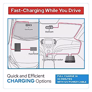 Blackvue B-130X Power Magic Ultra Battery Pack, Vehicle Dash Cam Battery, Discharge Prevention, Circuit Tester Included