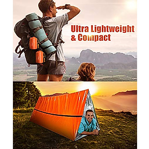 Timok Emergency Sleeping Bags Thermal-Emergency-Blankets Ultralight Space Blankets Survival Waterproof Bivy Sack Multi-Purpose Survival Gear for Hiking, Camping, First Aid Kits, Outdoor Survival Gear