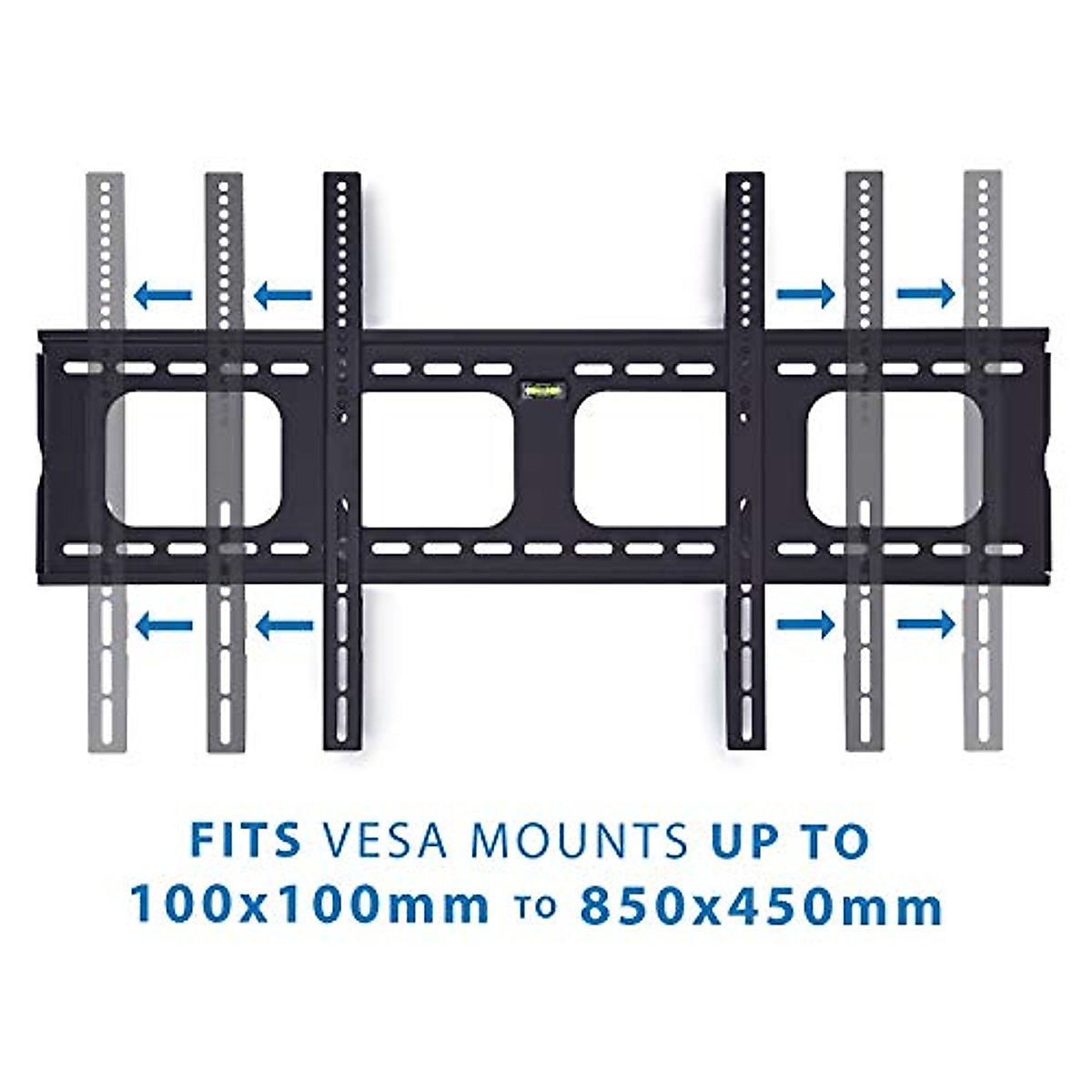 Mount-It! Low-Profile Large TV Mount | Flush TV Wall Mount | Ultra-Slim Fixed TV Mount for 42-70 in. Screen TVs | VESA Compatibility up to 800x400 | 220 lbs Capacity