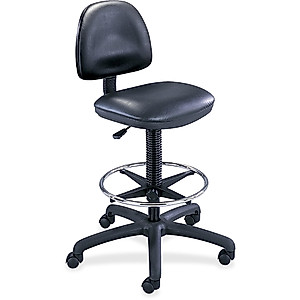 Safco Products Precision Vinyl Extended-Height Chair 3406BV, Height Adjustable, Durable Vinyl, Thick Padded Seat