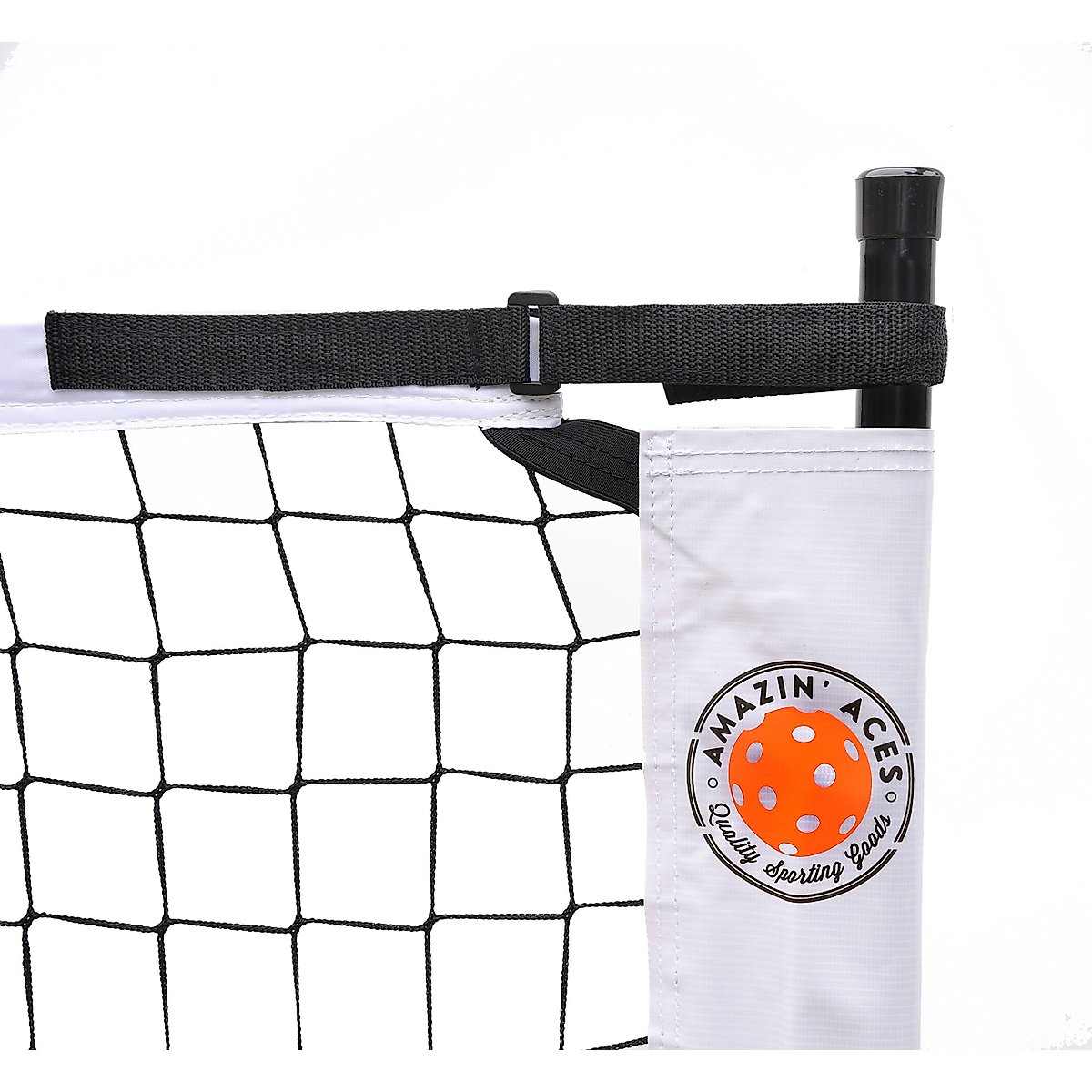 Amazin' Aces Portable Pickleball Net | Premium Net Set Includes Easy-Snap Metal Frame, Tension Strap Net, & Carry Bag for Easy Carry | Regulation Size Pickle Ball Net