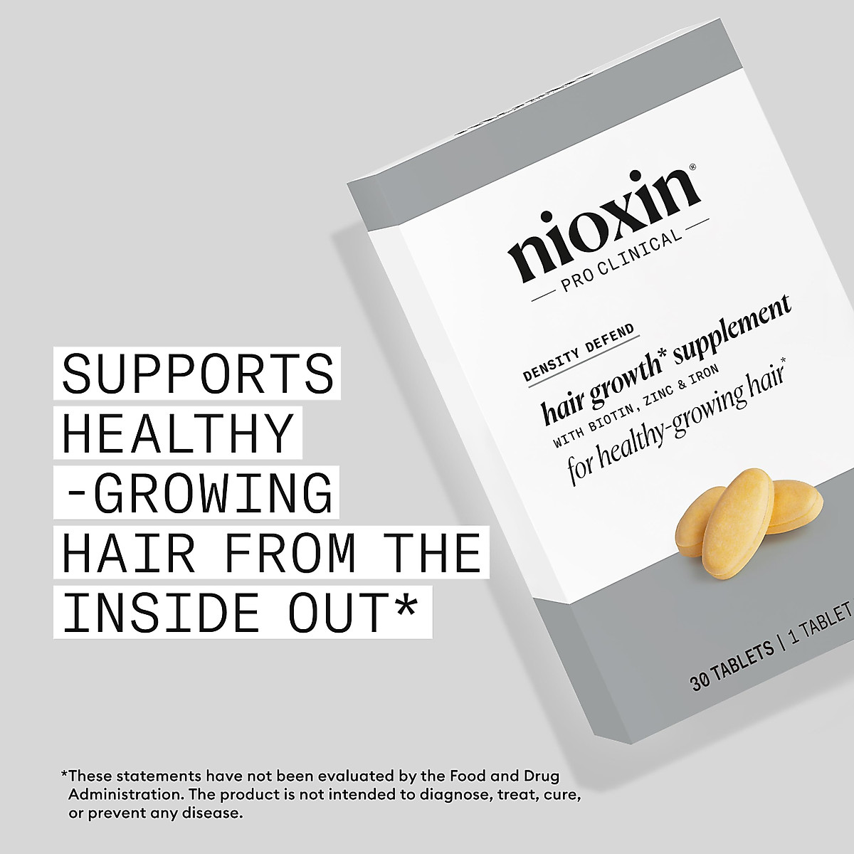 Nioxin Density Defend Hair Growth Supplements - For Hair Growth and Thickness, 30 Tablets, (Packaging May Vary)