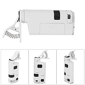 80-120X Clip-On LED Cell Phone Microscope Mini Smart Phone Lens Microscope Magnifier Universal Lens with LED/UV Lights