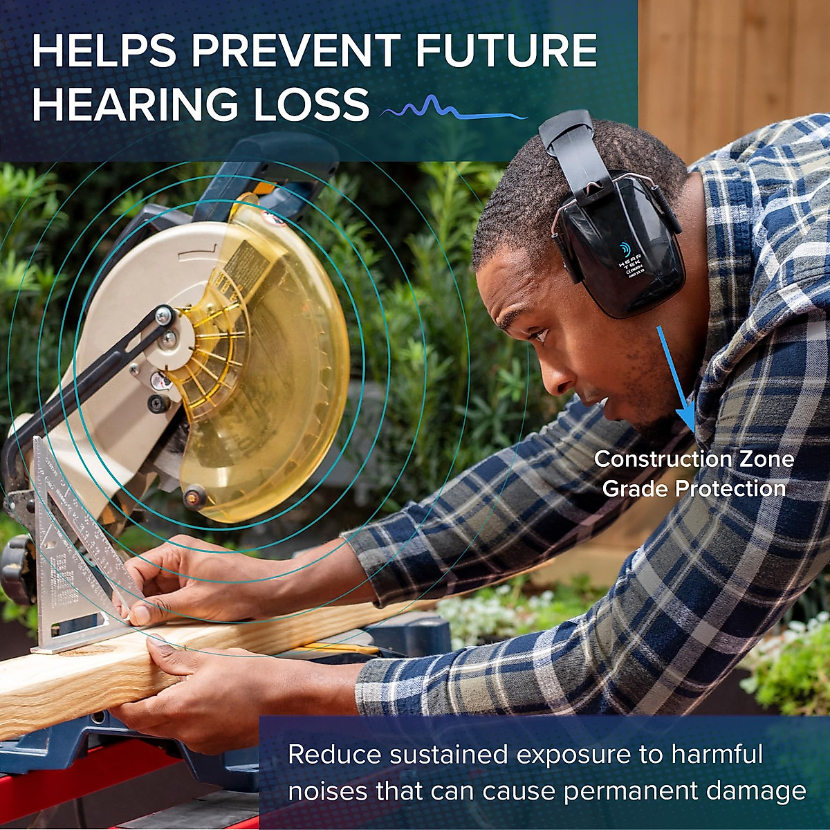 HEARTEK Hearing Protection Noise Cancelling Ear Muffs, Shooting Ear Protection