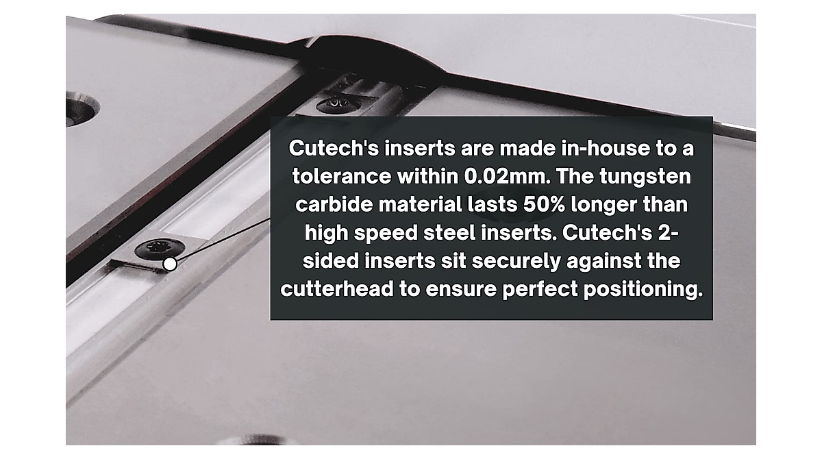 Cutech 8-Inch Spiral Cutterhead Jointer for Precision Cuts